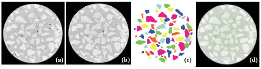 Figure 6. QCT image of one of the slices (a) Original image after ...