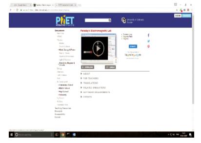 Figure 1. Screenshot of PhET Colorado Home Page