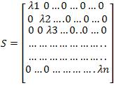 S is diagonal matrix, where l are singular values and satisfy the ...