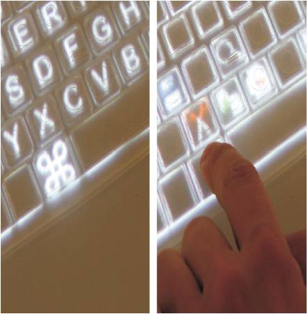 Figure 4. User using Slap Keyboard courtesy of SLAP Widgets