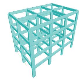 Figure 1. 3D view of frame structure model